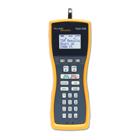 FLUKE TS54 TDR USER MANUAL Pdf Download | ManualsLib