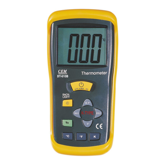 CEM DT-610B OPERATING INSTRUCTIONS Pdf Download | ManualsLib
