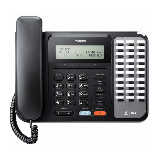 LG-ERICSSON IPECS LDP-9030D USER MANUAL Pdf Download | ManualsLib