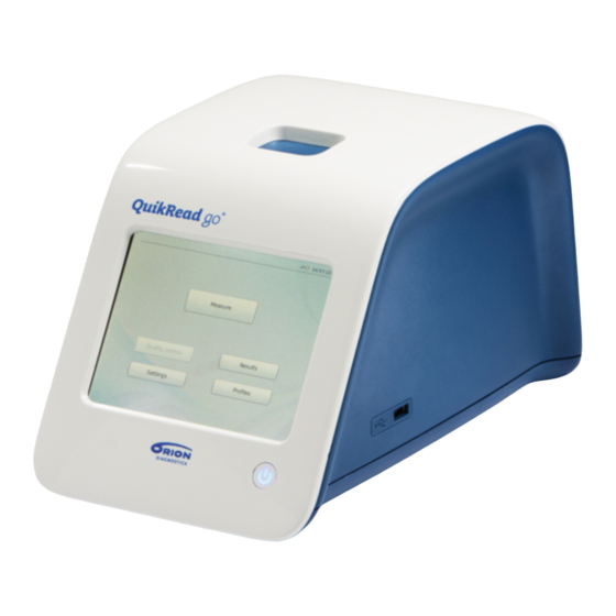 ORION DIAGNOSTICA QUICKREAD GO CRP MANUAL Pdf Download | ManualsLib