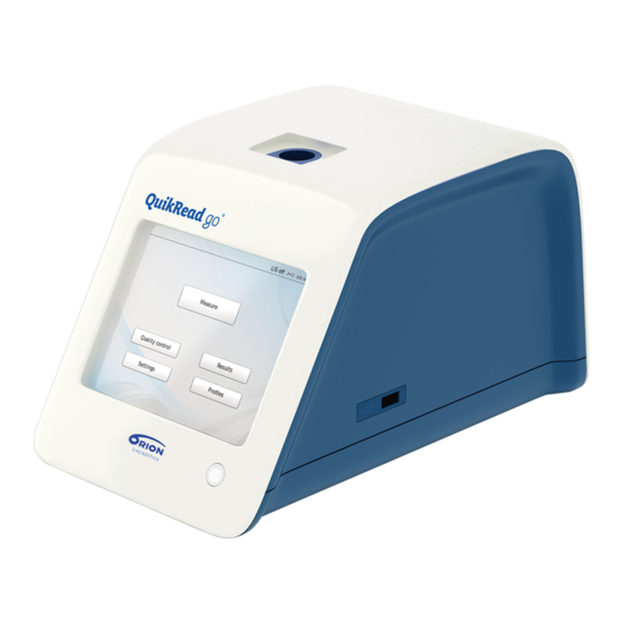 ORION DIAGNOSTICA QUIKREAD GO CRP MANUAL Pdf Download | ManualsLib