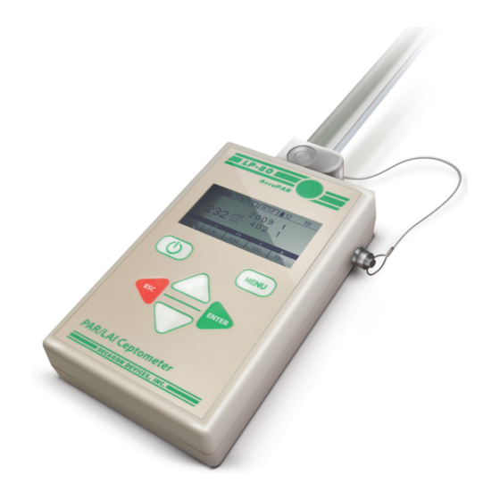DECAGON DEVICES ACCUPAR LP-80 OPERATOR'S MANUAL Pdf Download | ManualsLib