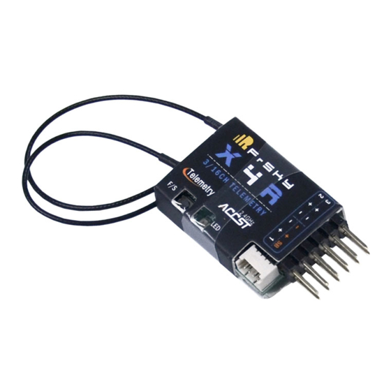 FRSKY X4R MANUAL Pdf Download | ManualsLib