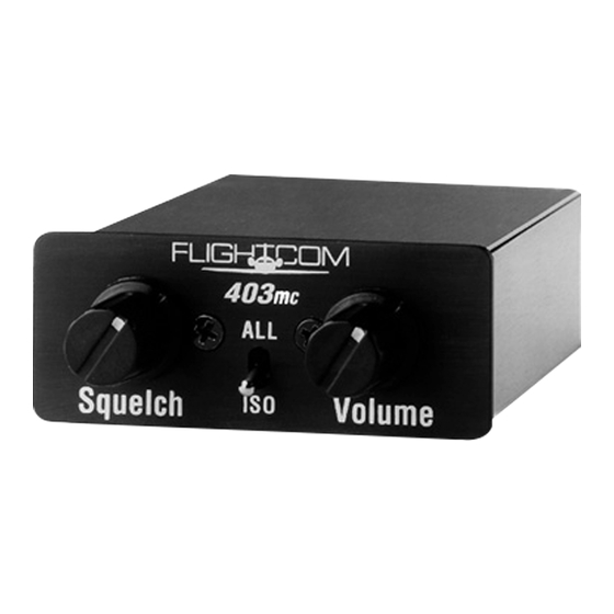 FLIGHTCOM 403MC INSTALLATION & OPERATION MANUAL Pdf Download | ManualsLib