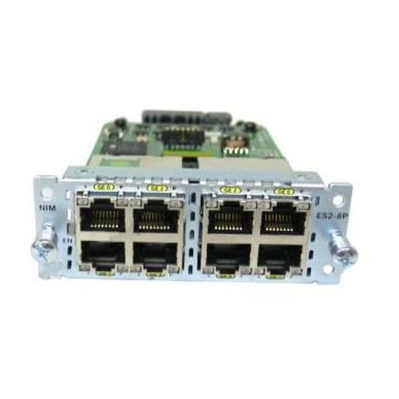 CISCO NIM-ES2-8 INSTALLING MANUAL Pdf Download | ManualsLib