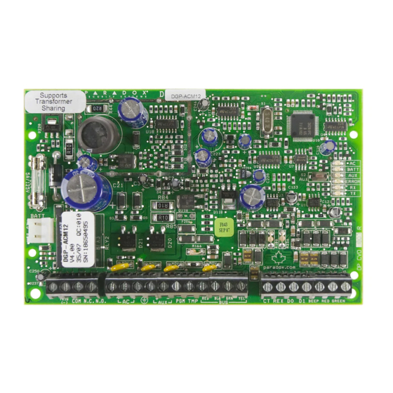 PARADOX DGP-ACM12 INSTALLATION INSTRUCTIONS Pdf Download | ManualsLib
