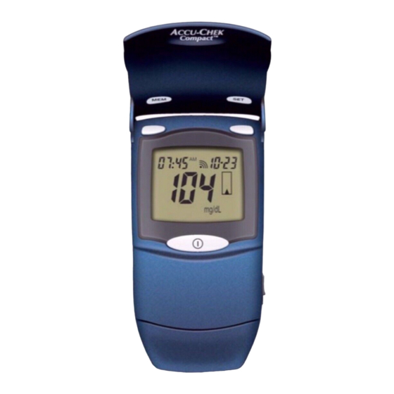 ACCU-CHEK COMPACT POCKET USER MANUAL Pdf Download | ManualsLib