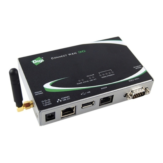 DIGI CONNECT WAN 3G IA QUICK START MANUAL Pdf Download | ManualsLib