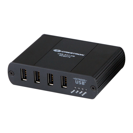 CRESTRON USB-EXT-DM QUICK START MANUAL Pdf Download | ManualsLib