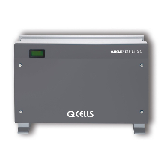 Q CELLS Q.HOME PLUS ESS-G1 3.6 USER MANUAL Pdf Download | ManualsLib
