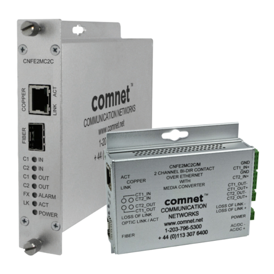 COMNET CNFE2MC2C/M INSTALLATION AND OPERATION MANUAL Pdf Download ...
