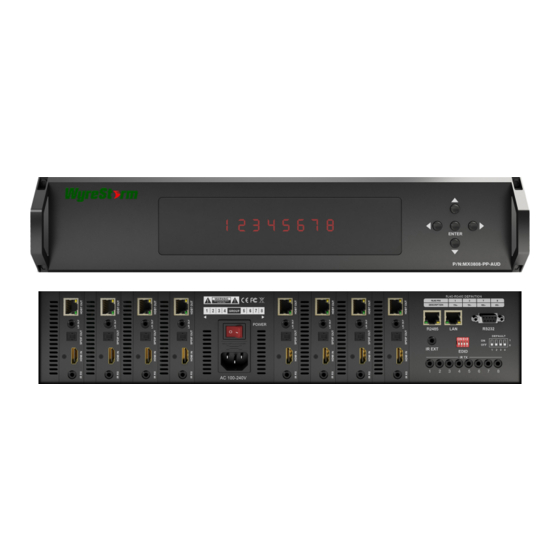 WYRESTORM MX-0808-PP-AUD INSTRUCTION MANUAL Pdf Download | ManualsLib