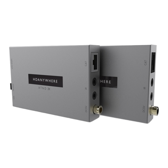 HDANYWHERE XTND 2K 40M QUICK START MANUAL Pdf Download | ManualsLib