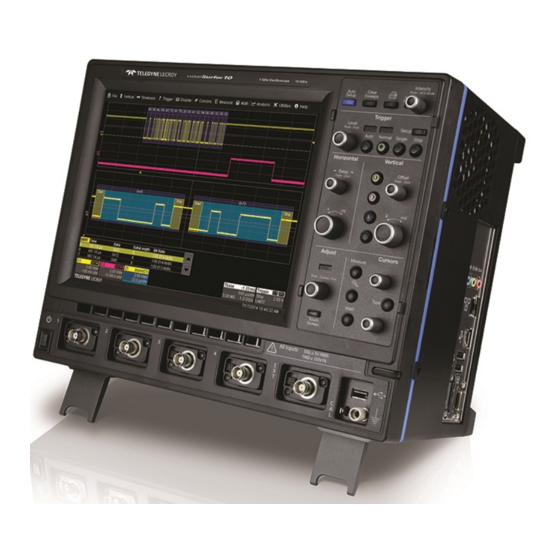 TELEDYNE LECROY WAVESURFER 10 OPERATOR'S MANUAL Pdf Download | ManualsLib