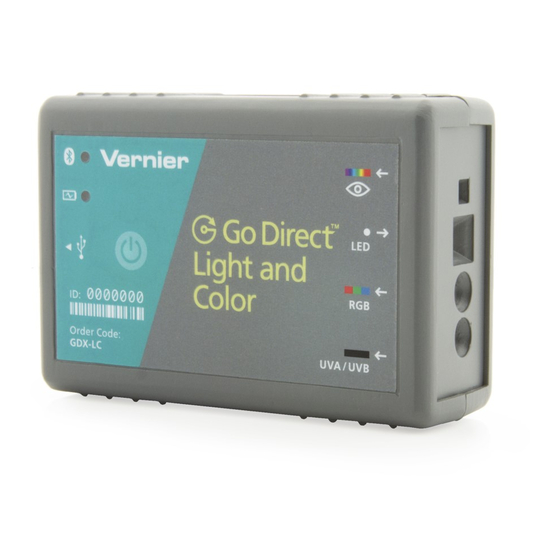 VERNIER GO DIRECT LIGHT AND COLOR GDX-LC MANUAL Pdf Download | ManualsLib