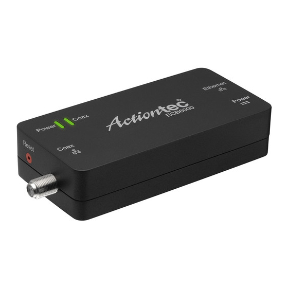 ACTIONTEC ECB6000 QUICK START MANUAL Pdf Download | ManualsLib