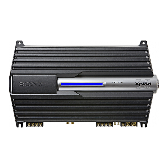 SONY XM-ZR704 OPERATING INSTRUCTIONS Pdf Download | ManualsLib