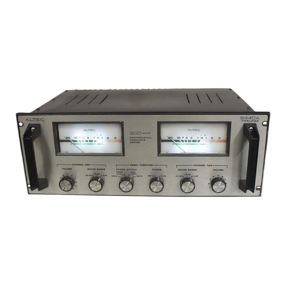 ALTEC 9440A OPERATING INSTRUCTIONS MANUAL Pdf Download | ManualsLib