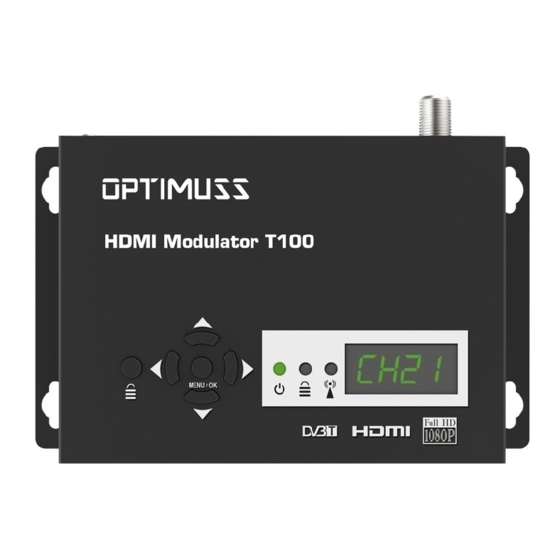 OPTIMUSS T100 USER MANUAL Pdf Download | ManualsLib
