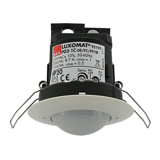 B.E.G. LUXOMAT PD3-1C INSTALLATION AND OPERATING INSTRUCTION Pdf ...