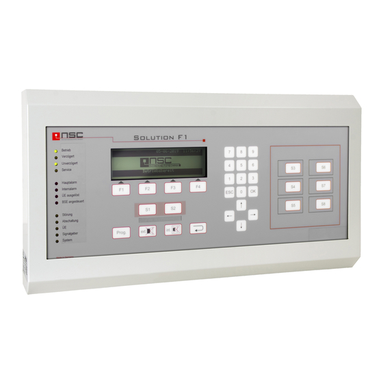 NSC SICHERHEITSTECHNIK SOLUTION F1 OPERATING AND INSTALLATION MANUAL ...