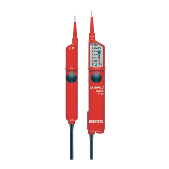 BENNING DUSPOL EXPERT OPERATING MANUAL Pdf Download | ManualsLib