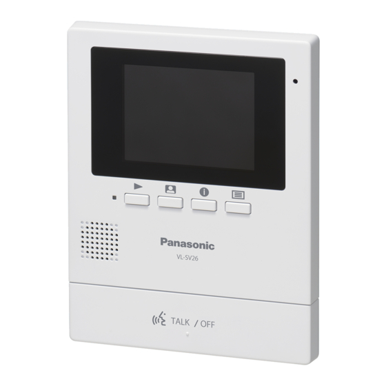 PANASONIC VL-MV26 OPERATING INSTRUCTIONS MANUAL Pdf Download | ManualsLib