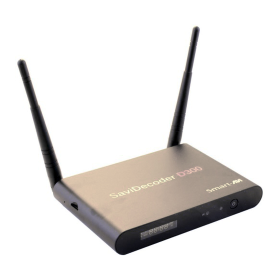 SMART-AVI SAVIDECODER D300 QUICK START MANUAL Pdf Download | ManualsLib