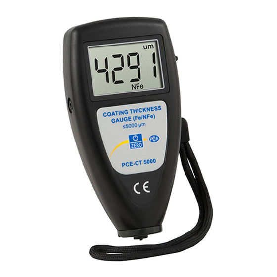 PCE INSTRUMENTS PCE-CT 5000 INSTRUCTION MANUAL Pdf Download | ManualsLib