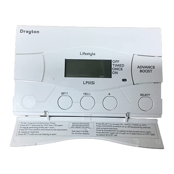 DRAYTON LIFESTYLE LP111SI SERVICE INSTRUCTIONS Pdf Download | ManualsLib