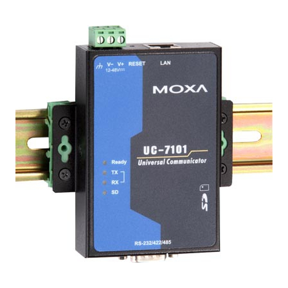 MOXA TECHNOLOGIES UC-7101-LX QUICK START MANUAL Pdf Download | ManualsLib