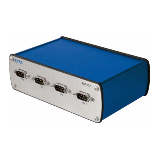 ETAS ES511.1 USER MANUAL Pdf Download | ManualsLib