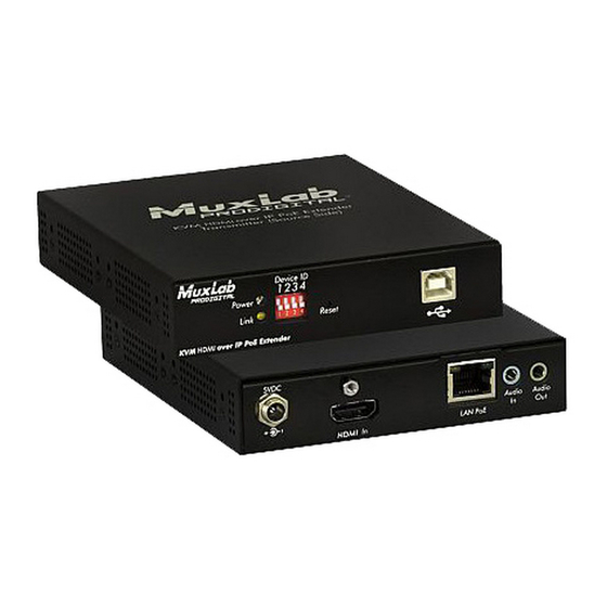 MUXLAB 500770-TX QUICK INSTALLATION MANUAL Pdf Download | ManualsLib