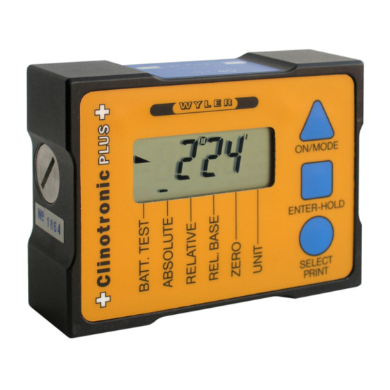 WYLER CLINOTRONIC PLUS OPERATOR'S MANUAL Pdf Download | ManualsLib