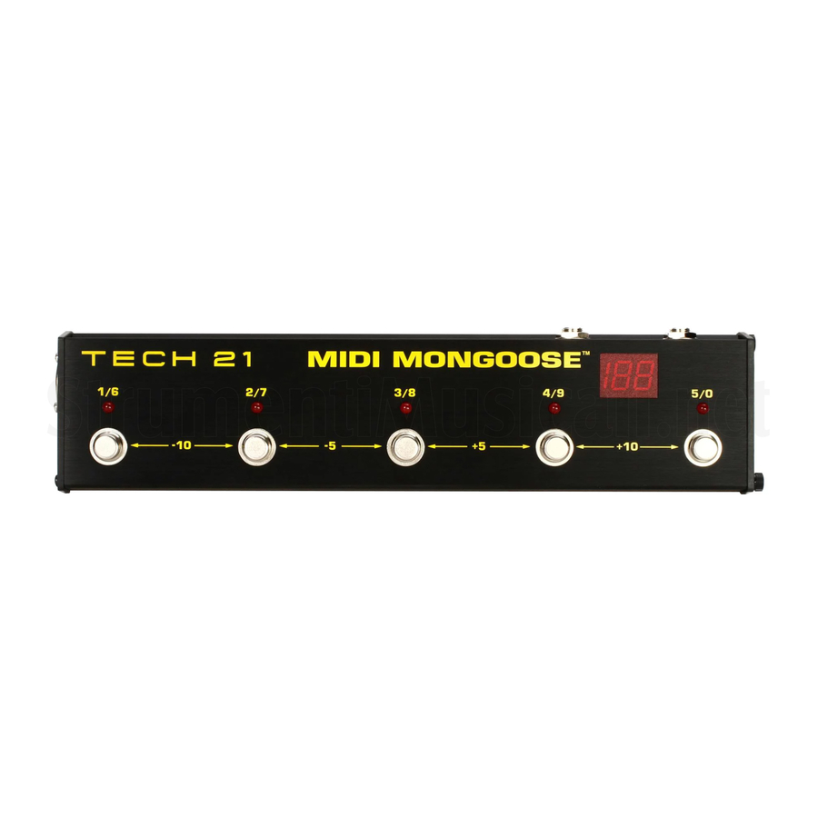 TECH 21 MIDI MONGOOSE OWNER'S MANUAL Pdf Download | ManualsLib