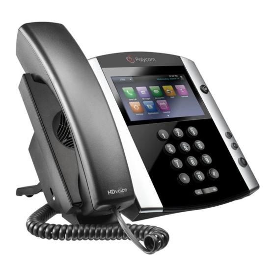 POLYCOM VVX 600 USER MANUAL Pdf Download | ManualsLib