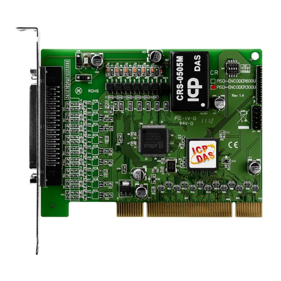 ICP DAS USA PISO-ENCODER300U QUICK START MANUAL Pdf Download | ManualsLib