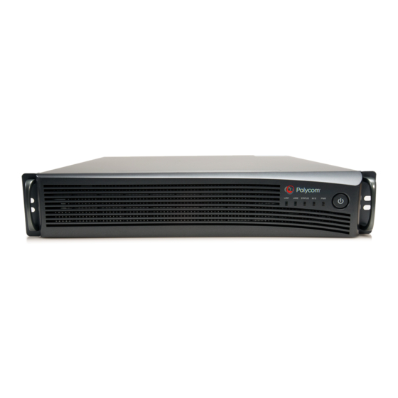 POLYCOM REALPRESENCE COLLABORATION SERVER RMX1800 INSTALLATION & QUICK ...