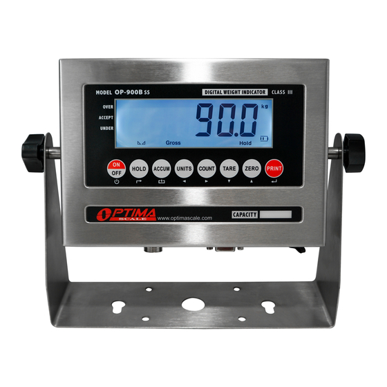 OPTIMA SCALE OP-900 SERIES USER MANUAL Pdf Download | ManualsLib