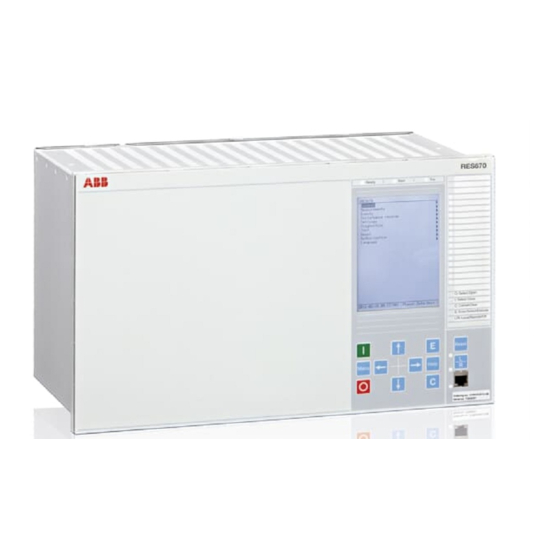 ABB RES670 APPLICATIONS MANUAL Pdf Download | ManualsLib
