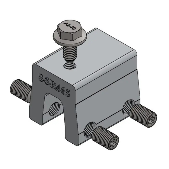 S-5! S-5-R465 INSTALLATION INSTRUCTIONS Pdf Download | ManualsLib