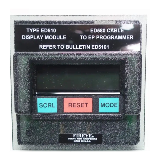 FIREYE ED510 MANUAL Pdf Download | ManualsLib