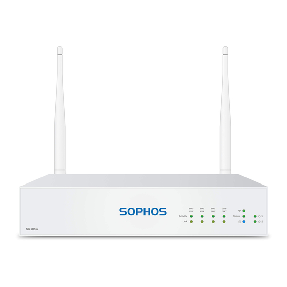 SOPHOS SG 105 QUICK START MANUAL Pdf Download | ManualsLib