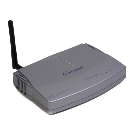 HAWKING HWR54G QUICK INSTALLATION MANUAL Pdf Download | ManualsLib