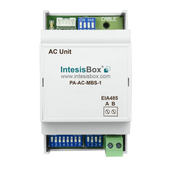 INTESISBOX PA-AC-MBS-1 INSTALLATION INSTRUCTIONS Pdf Download | ManualsLib