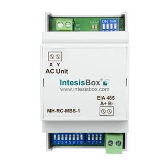 INTESISBOX MH-RC-MBS-1 INSTALLATION INSTRUCTIONS Pdf Download | ManualsLib