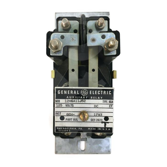 GE HGA11A INSTRUCTIONS MANUAL Pdf Download | ManualsLib