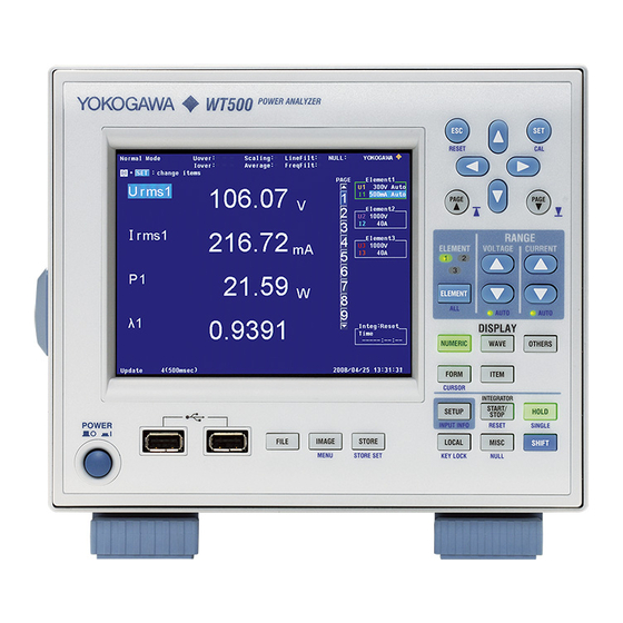 YOKOGAWA WT500 USER MANUAL Pdf Download | ManualsLib