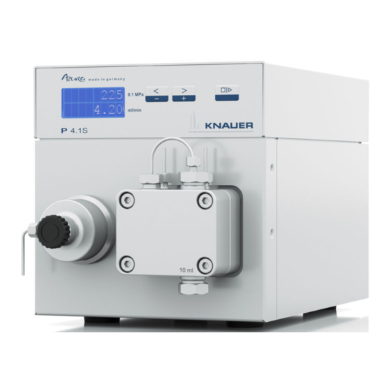 KNAUER AZURA P 2.1S INSTRUCTIONS FOR USE MANUAL Pdf Download | ManualsLib