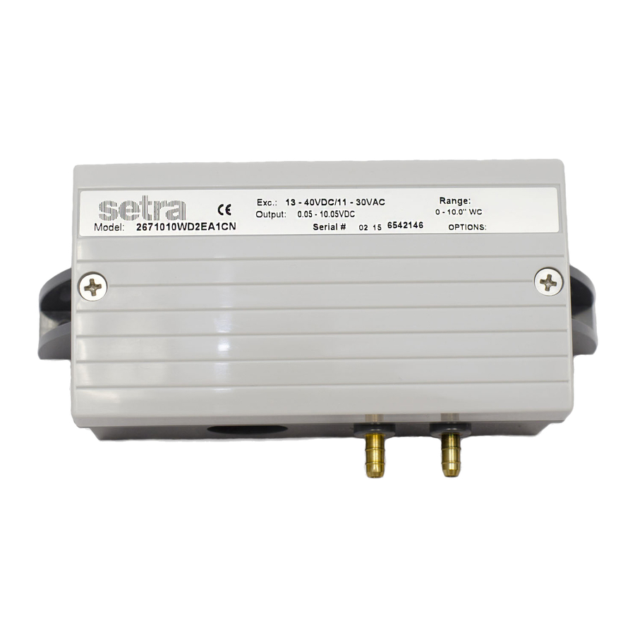 SETRA SYSTEMS 267 OPERATING INSTRUCTIONS MANUAL Pdf Download | ManualsLib